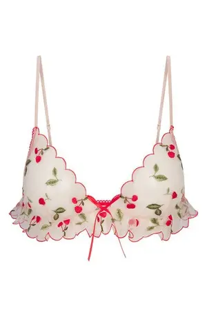 SKIMS Embroidered Tulle Micro Triangle Bra