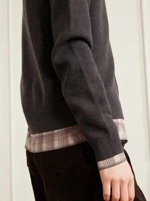Acne Studios Layered Embroidered Wool Cardigan