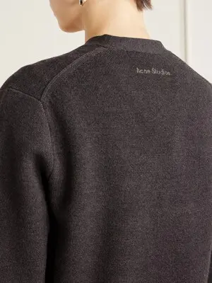 Acne Studios Layered Embroidered Wool Cardigan
