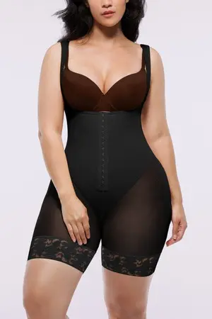 SHAPELLX Extreme Compression Open Bust Bodysuit - Black