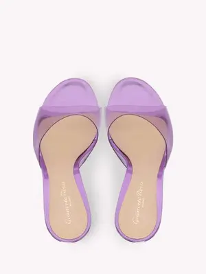 GIANVITO ROSSI Sofia Mule 70 - Purple Tpu