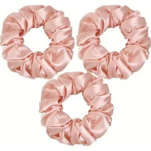 SILKSILKY 3pcs Pure Silk Scrunchies Bundle - Pink