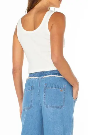 Roxy Five Palms Crop Cotton Graphic Tank