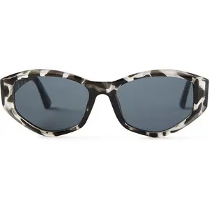 COTTON ON Nightmare Cat-eye Sunglasses - Black Clear Tort Smoke