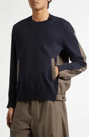 Sacai Cotton Typewriter Panel Sweater