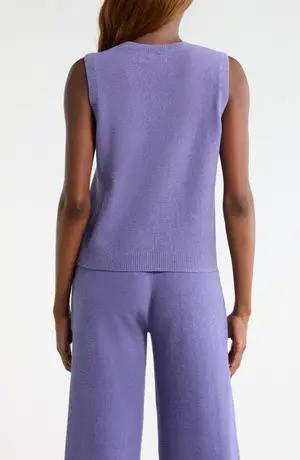 UGG Kollyns Knit Button-up Vest - Dusted Iris