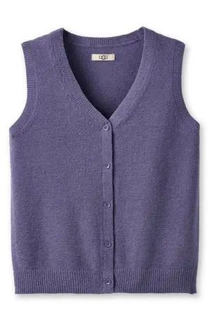 UGG Kollyns Knit Button-up Vest - Dusted Iris