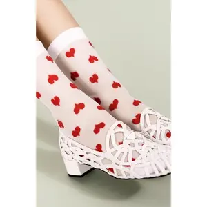 Hansel From Basel Marnie Sheer Crew Socks - White
