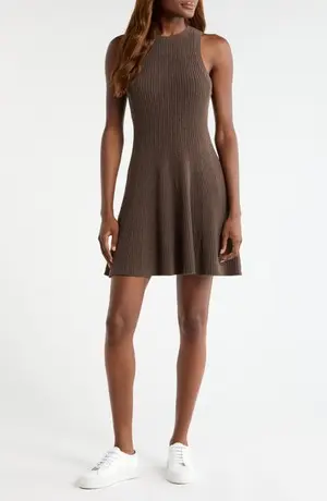 UGG Adela Rib Knit Minidress - Dense Smoke