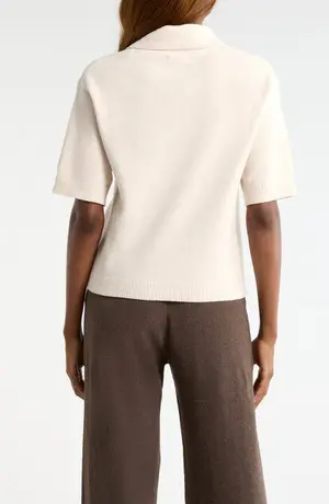 UGG Keslyn Johnny Collar Knit Polo - Sand