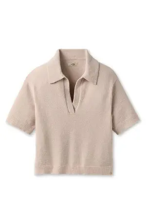 UGG Keslyn Johnny Collar Knit Polo - Sand