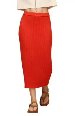 UGG Rib Knit Midi Skirt - Lobster