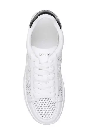 Dkny Abeni Perforated Sneakers - White/black