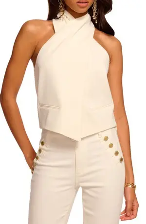 Ramy Brook Andie Cross Front Halter Top