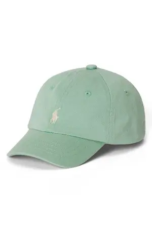 Ralph Lauren Adjustable Cotton Chino Baseball Cap - Celedon