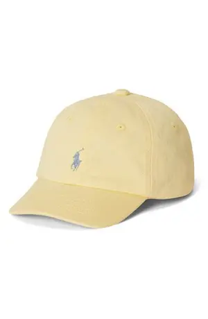 Ralph Lauren Adjustable Cotton Chino Baseball Cap - T-bird Yellow