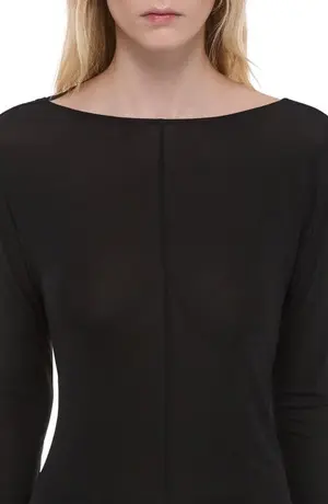 Helmut Lang Long Sleeve Cowl Back Top
