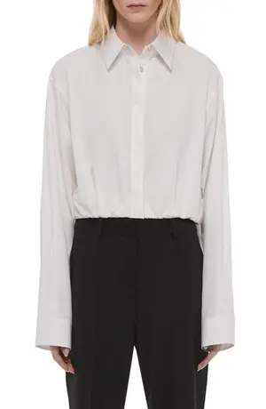 Helmut Lang Gathered Cotton Shirt