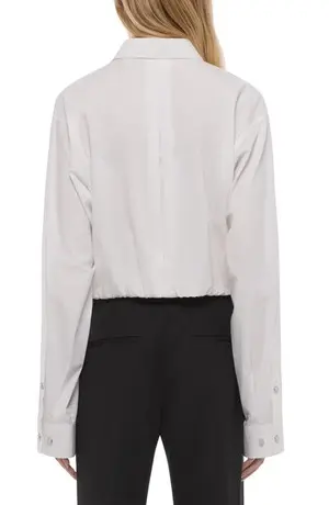 Helmut Lang Gathered Cotton Shirt