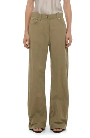 Helmut Lang Cotton Blend Bootcut Trousers