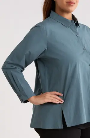 Eileen Fisher Swing Button-up Shirt