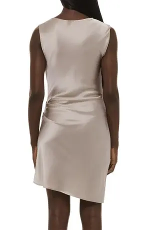 Helmut Lang Drape Sleeveless Silk Dress