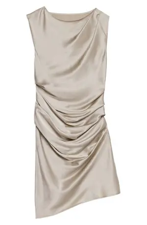 Helmut Lang Drape Sleeveless Silk Dress