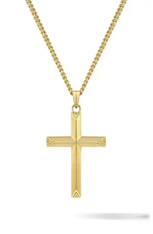 VINCERO Cross Pendant Necklace - 14k Gold