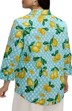 Foxcroft Hampton Print Button-up Shirt