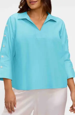 Foxcroft 3/4 Sleeve Tops
