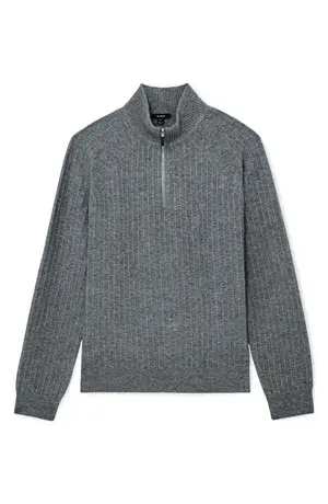 REISS Aldershot Rib Half Zip Sweater
