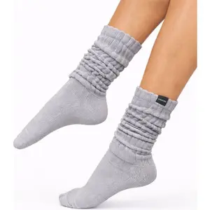 LECHERY® Gender Inclusive Scrunch Crew Socks - Grey