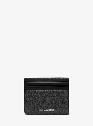 Michael Kors Hudson Signature Logo Card Case - Black