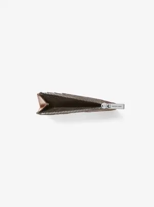 Michael Kors Hudson Logo Embossed Leather Card Case In By