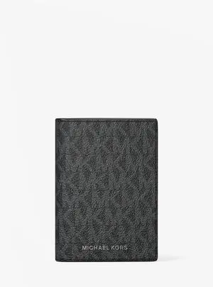 Michael Kors Hudson Signature Logo Bi-fold Card Case - Black