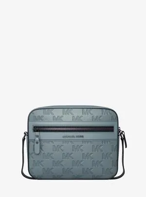Michael Kors Jet Set Embossed Leather Crossbody Bag - Blue