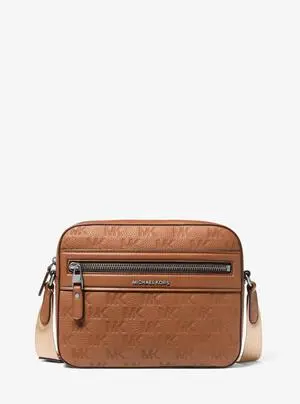 Michael Kors Jet Set Embossed Leather Crossbody Bag - Brown