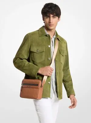 Michael Kors Jet Set Embossed Leather Crossbody Bag