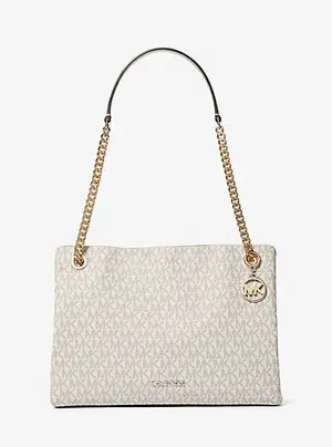 Michael Kors Signature Logo Messenger Bag - Natural