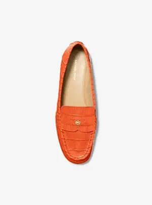 Michael Kors Jennings Crocodile Embossed Leather Loafer
