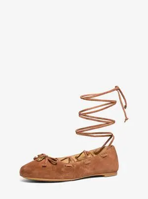 Michael Kors Shae Suede Ballet Flat - Brown