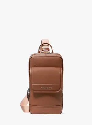 Michael Kors Jet Set Pebbled Leather Sling Pack - Brown