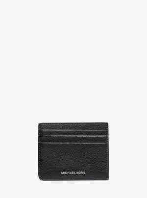 Michael Kors Hudson Pebbled Leather Card Case In By