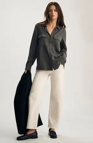 MAVI Luxe Touch Relaxed Fit Button-up Shirt