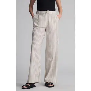 MAVI Pleated Stripe Wide Leg Pants