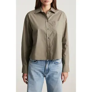 MAVI Crop Cotton Button-up Shirt
