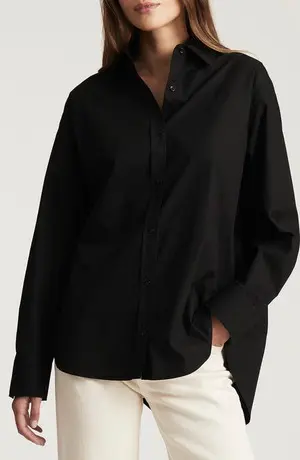 MAVI Oversized Cotton Button-up Shirt