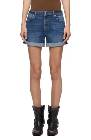 7 For All Mankind Zip Up Shorts For Women