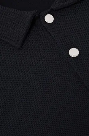 REISS Kennedy Textured Polo - Navy