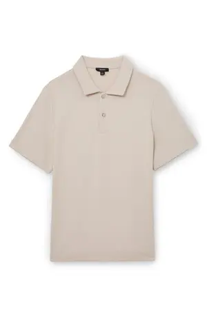 REISS Kennedy Textured Polo - Stone